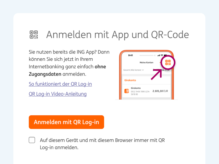 QR Log-in – ING – ING