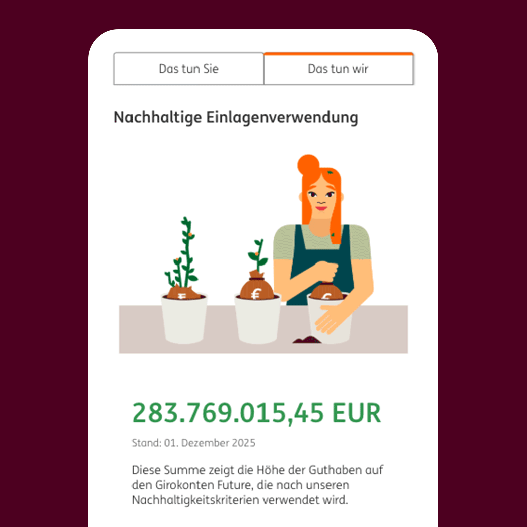 Girokonto Future Einlagenverwendung – ING