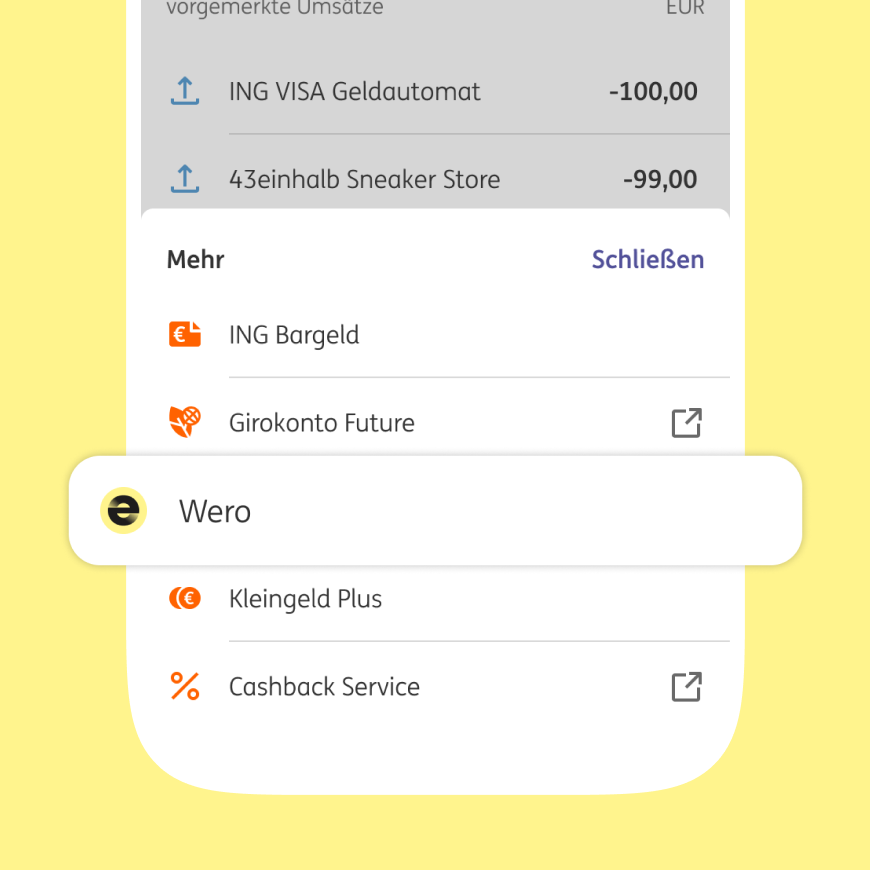 Wero in der ING App – ING