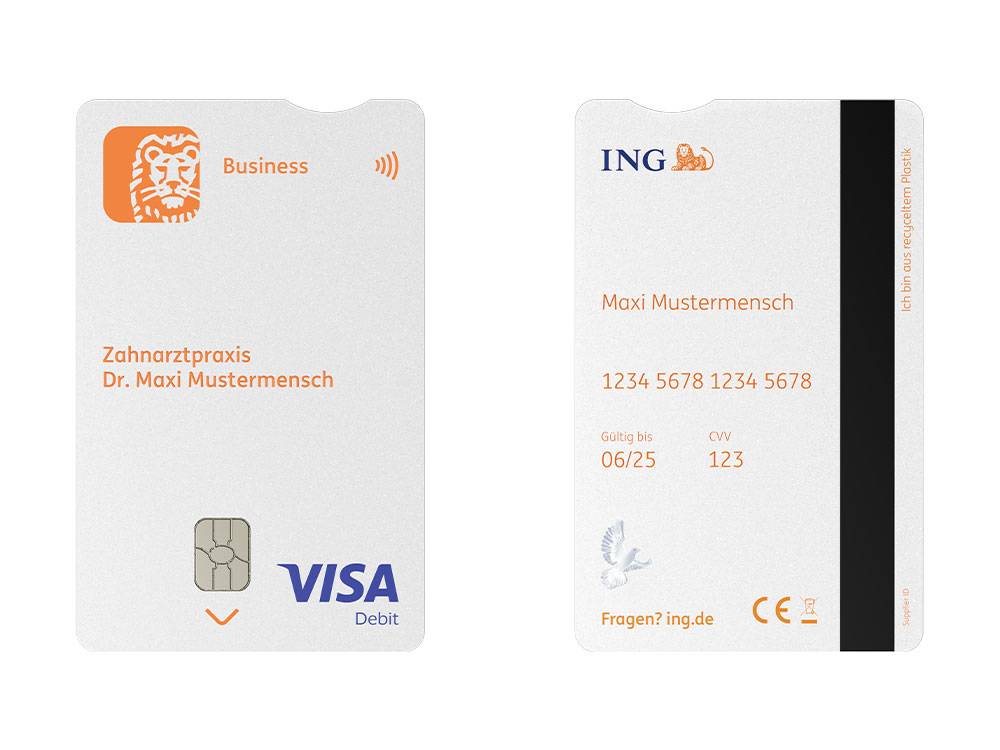 Karten & Bargeld – ING Geschäftskonto – ING